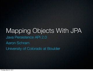 Mapping Java Objects With JPA PDF