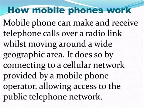 Presentation On Mobile Phones PPTX