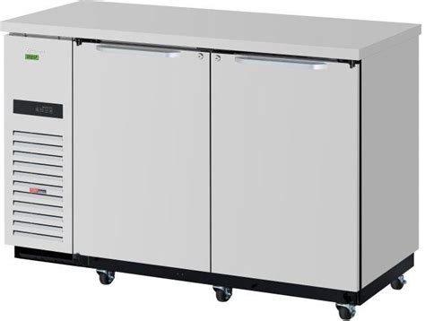 Turbo Air Super Deluxe 5875 Silver Back Bar Cooler With 2 Solid Do