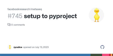 Setup To Pyproject Issue Facebookresearch Metaseq GitHub