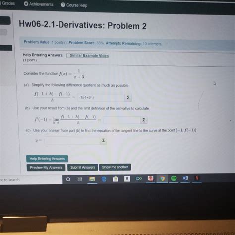 Solved Grades Achievements Course Help Hw06 2 1 Derivatives Chegg Com