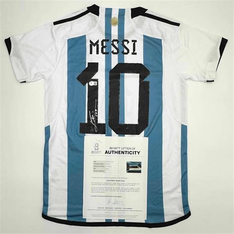 Lionel Messi Autographed Memorabilia Signed Photo Jersey