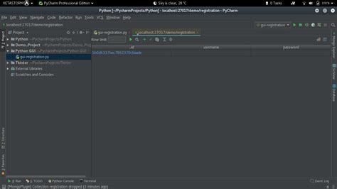 Python Tkinter Entry Box Values Stored As Null In Mongodb Stack Overflow