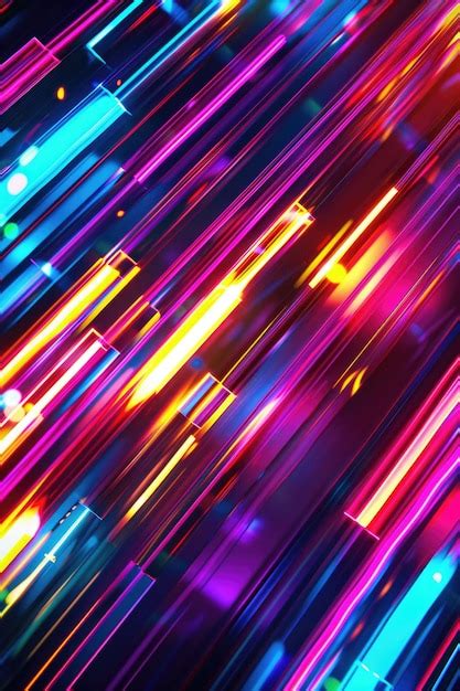 Colorful Light Clusters Premium Ai Generated Image