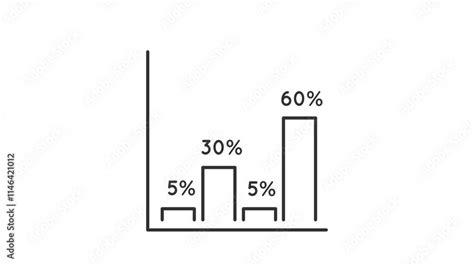 Animated Vertical Histogram Icon Bouncing Bar Chart With Percent Line Animation Commercial