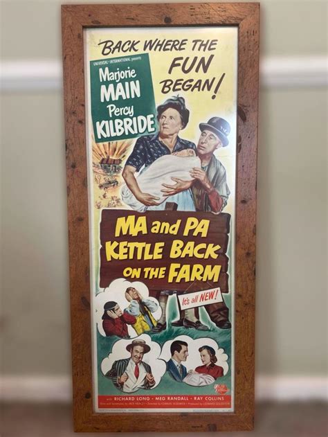 Sold At Auction 1951 Ma And Pa Kettle Back On The Farm Framed Poster