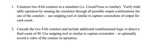Solved Construct Two Bit Counters In A Simulator I E Chegg Com