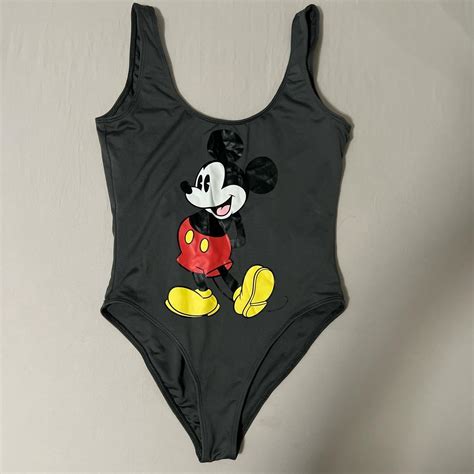 One Piece Mickey Mouse Swimsuit Size Large Depop
