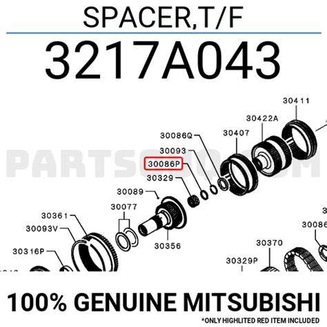 SPACER,T/F 3217A043 | Mitsubishi Parts | PartSouq