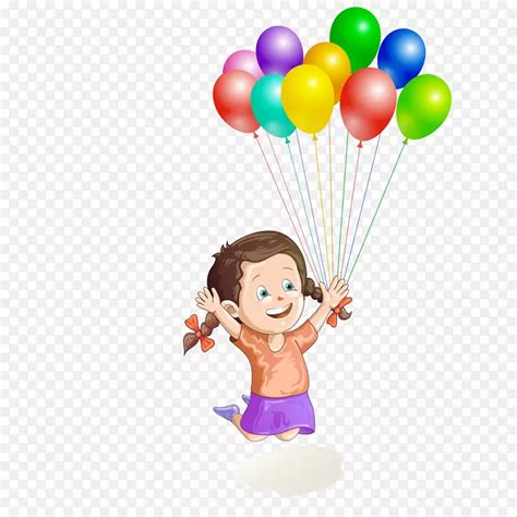 卡通拿气球女孩矢量图png图片素材下载图片编号7273861 Png素材网