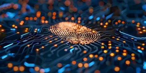 Enhancing Security With Fingerprint Scanner For Biometric Identity Authorization And Data Stock
