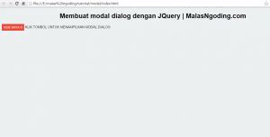 Membuat Modal Dialog Dengan JQuery Tanpa Plugin Malas Ngoding