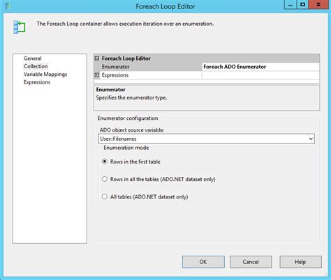 SSIS - move only the files names returned in SQL command - Stack Overflow