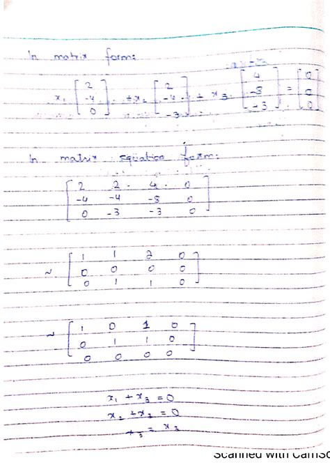 SOLUTION Non Trivial Solution Of System In Parametric Form Homogeneous Linear Solution In