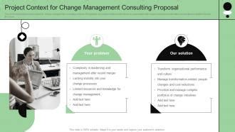 Project Context For Change Management Consulting Proposal Ppt Slides ...