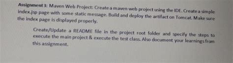 Solved Assignment 3 Maven Web Project Create A Maven Web