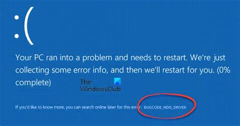 BUGCODE NDIS DRIVER Ndis Sys Failed BSOD On Windows