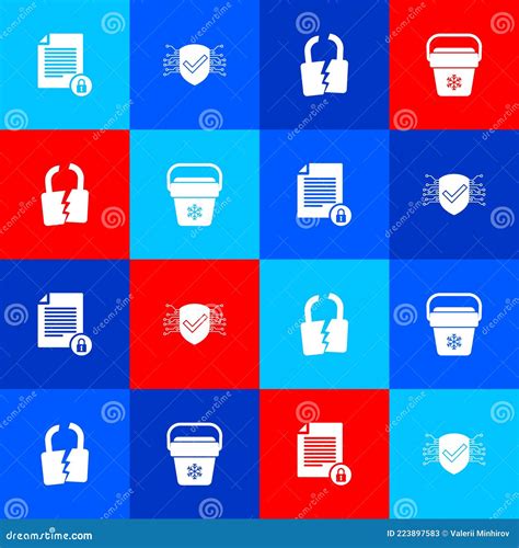 set document and lock cyber security broken or cracked and cooler bag