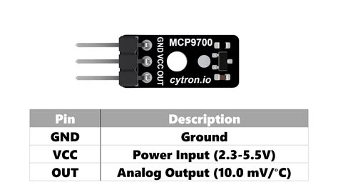 Mcp9700 Linear Temperature Sensor Lm35 Compatible