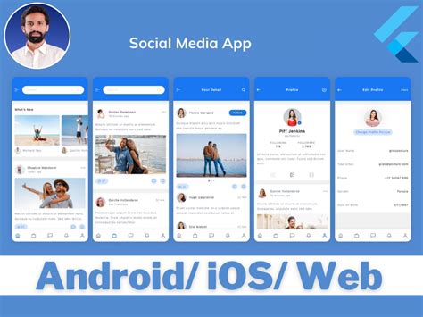 Social Media App Flutter Android And Ios Firebase Aws Custom
