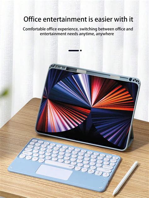 Circular Button Touch Wireless Keyboard Magnetic Smart Portable Wireless Keyboard Suitable For