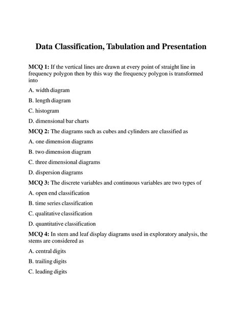 Solution Business Statistics Mcqs Quiz Tests With Answer Keys Data Classification Tabulation