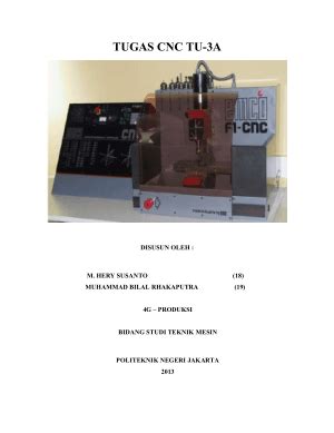 TUGAS CNC TU 3A Pdf CNC Manual