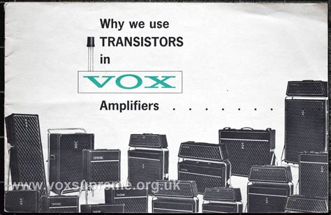 Vox Transistor Brochure 1967