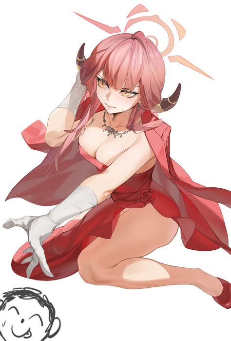 Uthspsk Aru Blue Archive Aru Dress Blue Archive Doodle Sensei Blue Archive Sensei