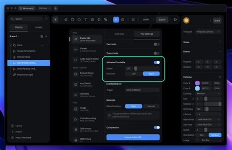 particles animation create 3d ui for ios and visionos in spline