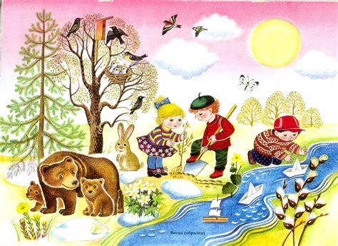 Картинки весны для дошкольников