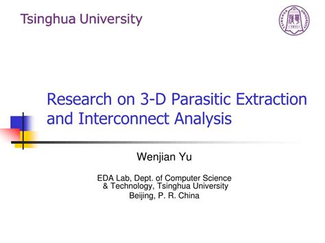 Ppt Research On 3 D Parasitic Extraction And Interconnect Analysis