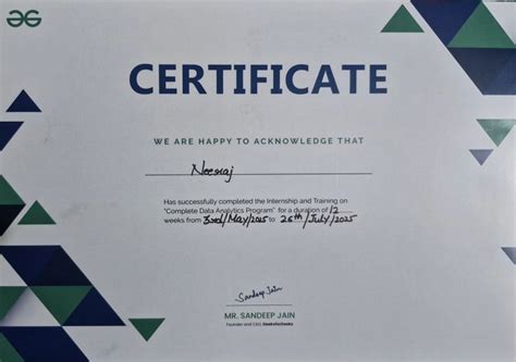 Dataanalytics Geeksforgeeks Certificate Learningneverstops Sql