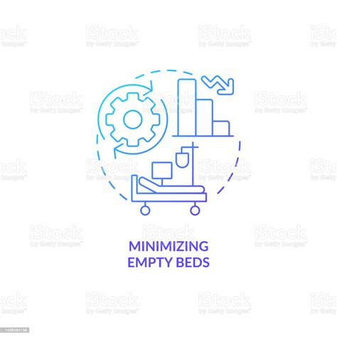 Optimize Empty Beds Amount Blue Gradient Concept Icon Stock Illustration Download Image Now