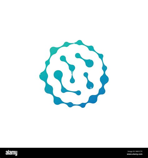 Nano Technology Abstract Molecular Structure In The Form Of A Circle Stock Vector Illustration