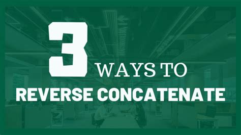 How To Reverse Concatenate In Excel 3 Ways Dollar Excel