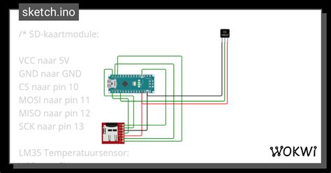 06temperatuur Sensor Op Sd Kaart Wokwi Esp32 Stm32 Arduino Simulator