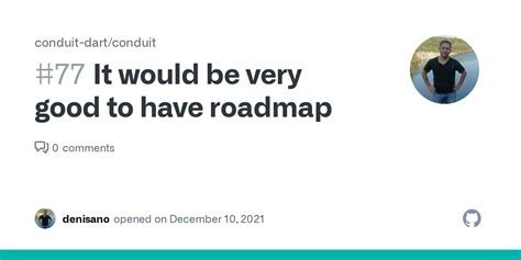 it would be very good to have roadmap · issue 77 · conduit dart