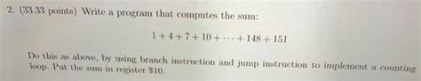 solved 2 33 33 points write a program that computes the