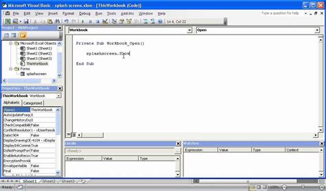 How To Create A Splash Screen In Excel Youtube