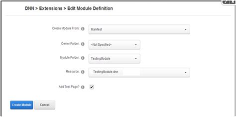 dotnetnuke custom module creation using dnntemplate