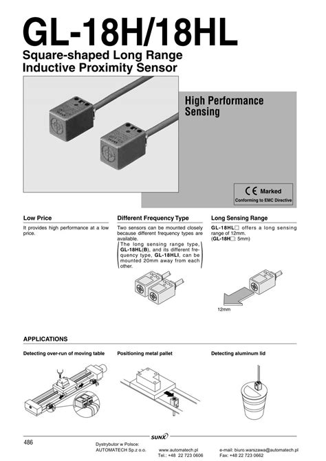 Square Shaped Long Range Inductive Proximity Sensor Automatech