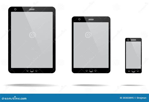 tablet computer and mobile phone stock vector illustration of monitor