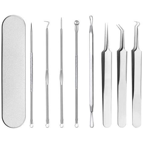 Pinkiou Pimple Popper Tool Kit Blackhead Remover Tool Blackhead Extractor Tool For Face