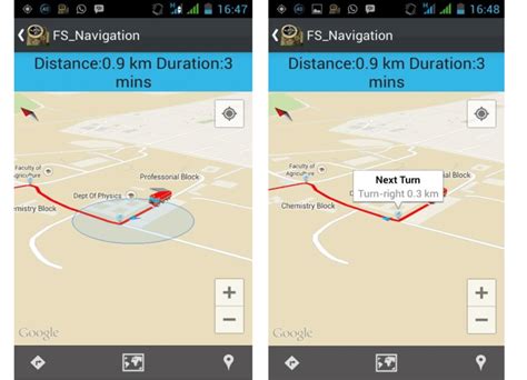 user interface showing shortest route drawn on map download