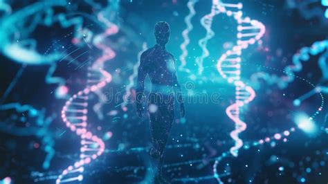 A Digital Representation Highlights Genetic Modifications For Extending Youth Via Crispr Stock