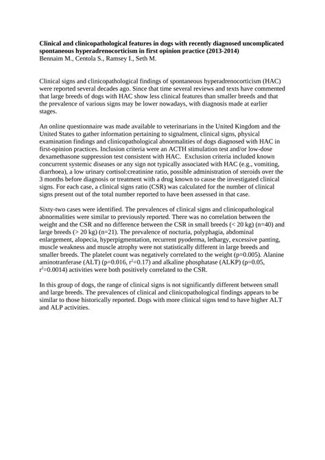 Pdf Clinical And Clinicopathological Features In Dogs With Recently