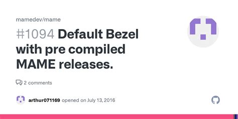 default bezel with pre compiled mame releases · issue 1094 · mamedev
