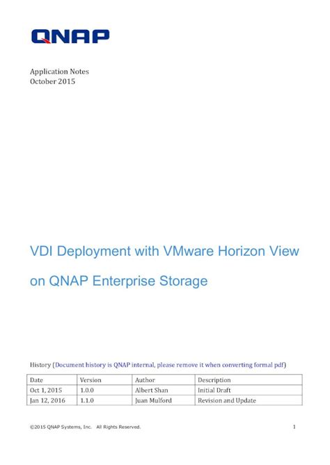 Pdf Vdi Deployment With Vmware Horizon View On Qnap Audentia