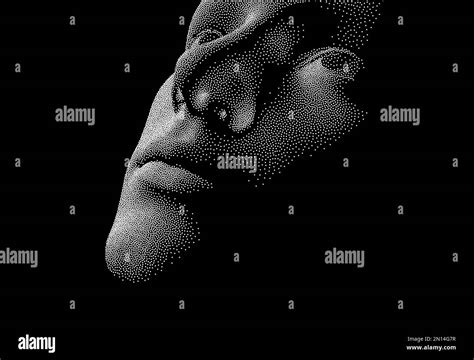 Network Forming Ai Human Face Technology And Robotics Concept Anonymous Social Masking Cyber